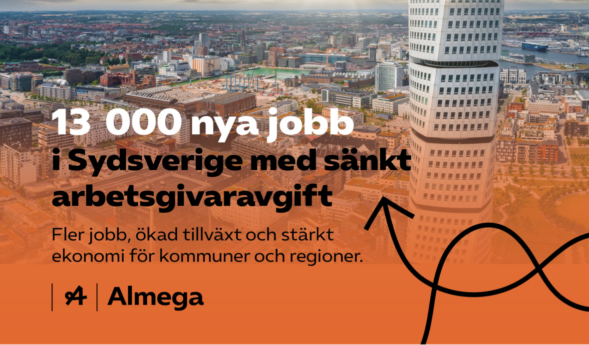 13 000 nya jobb i Sydsverige med sänkt arbetsgivaravgift | Almega
